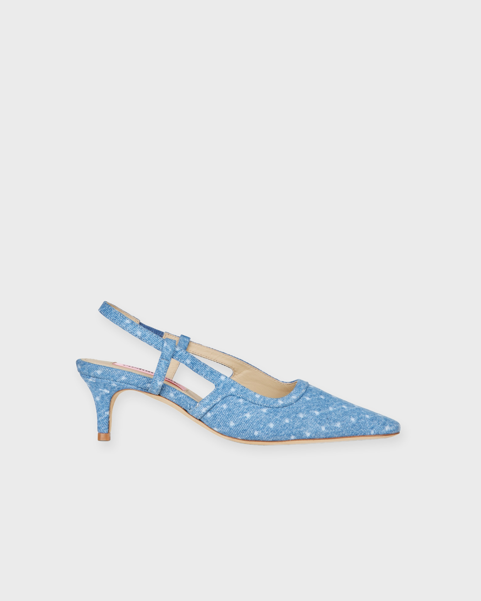Custommade Heels Anita Dotted Denim | WAKAKUU
