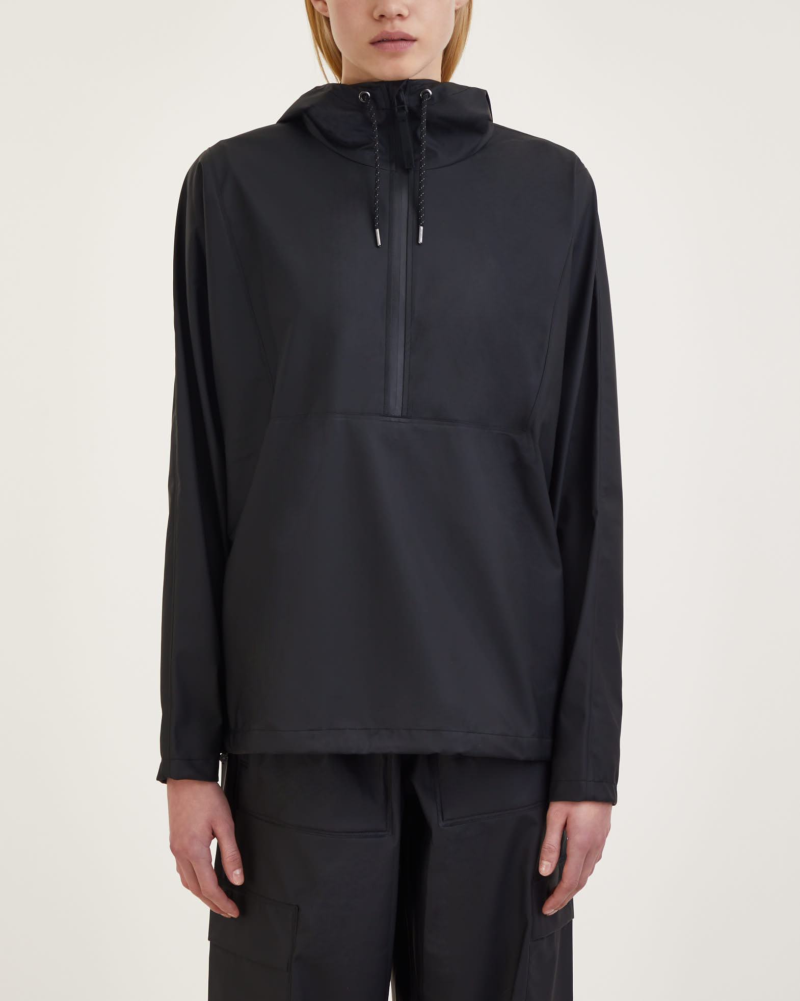 Rains Short Anorak Jacket Black | WAKAKUU