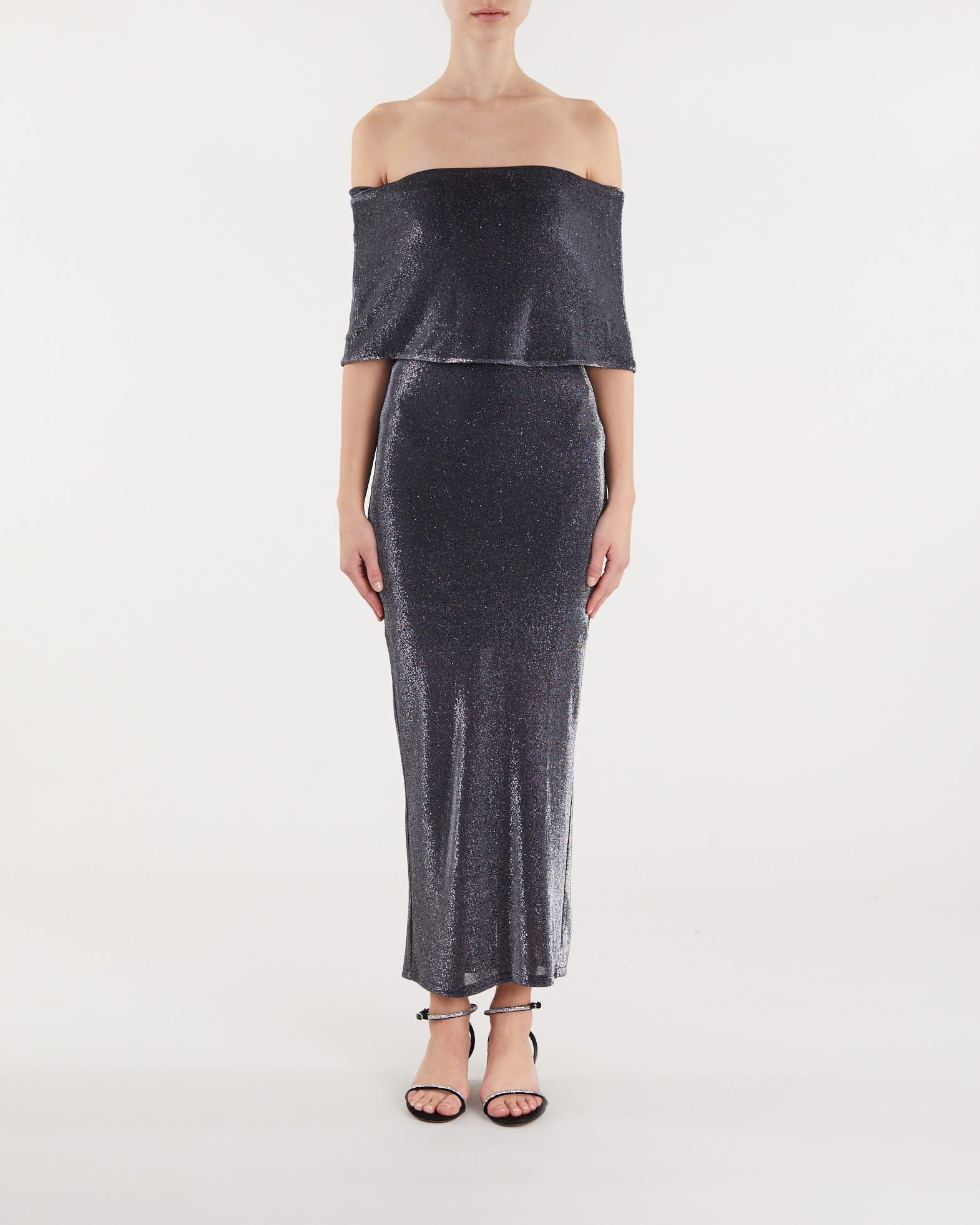 ROTATE Birger Christensen Klänning Dress Metallic Jesery | WAKAKUU