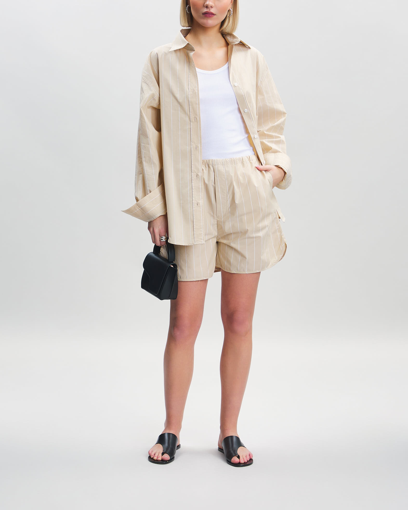Filippa K Shorts Striped Drawstring | WAKAKUU