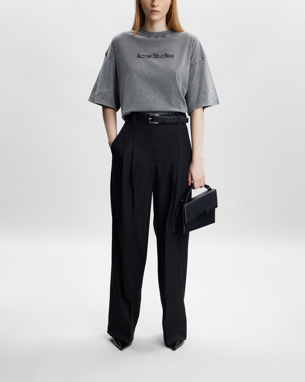 Acne Studios T-Shirt Relaxed Faded Logo | WAKAKUU