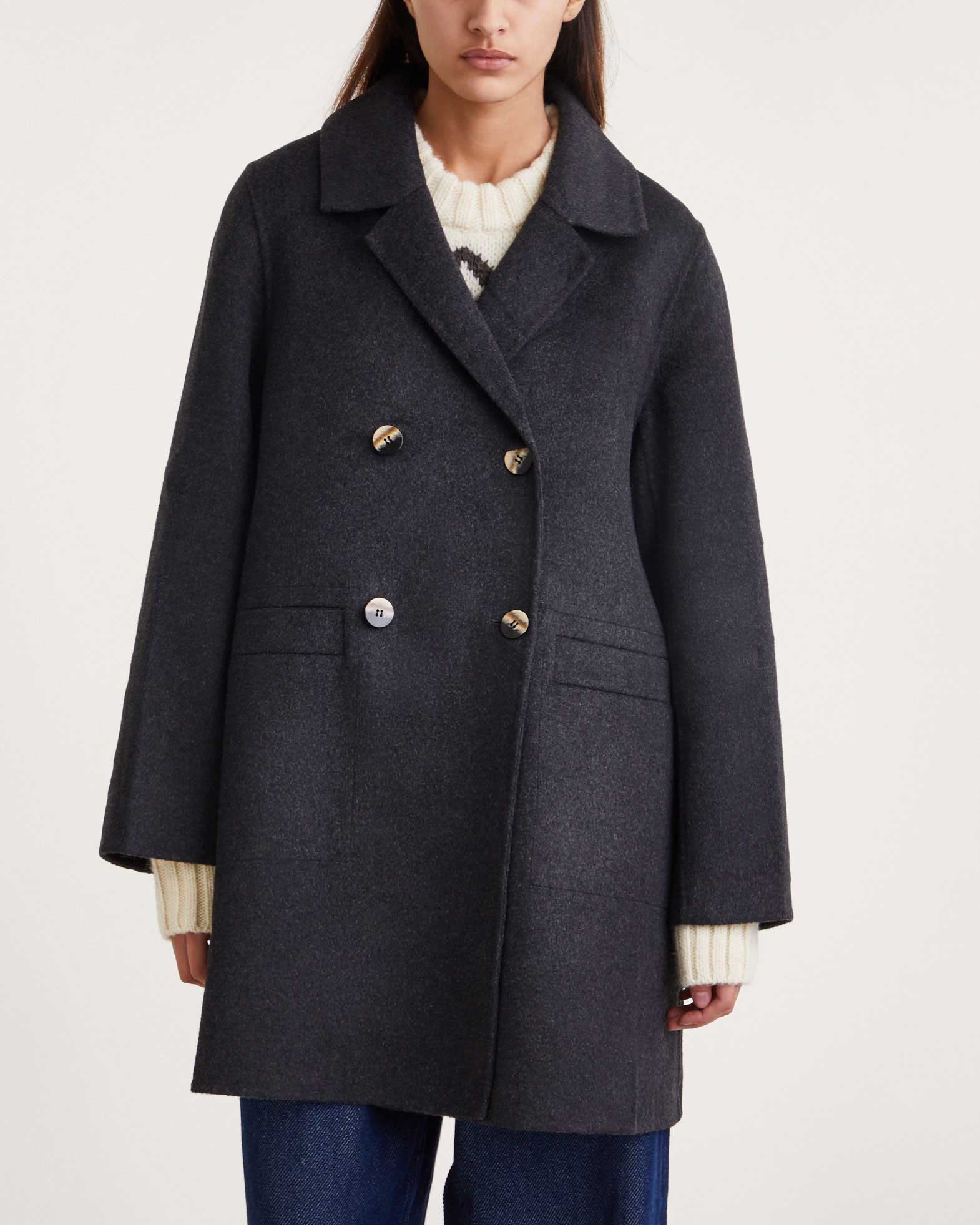 Ganni Jacket Wool Midi | WAKAKUU