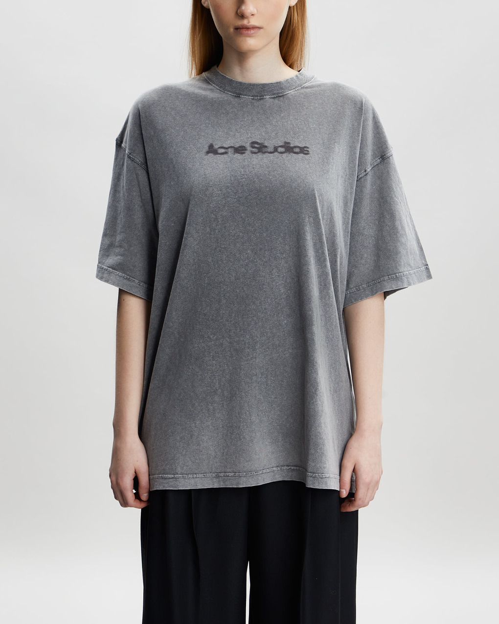 Acne Studios T-Shirt Relaxed Faded Logo | WAKAKUU
