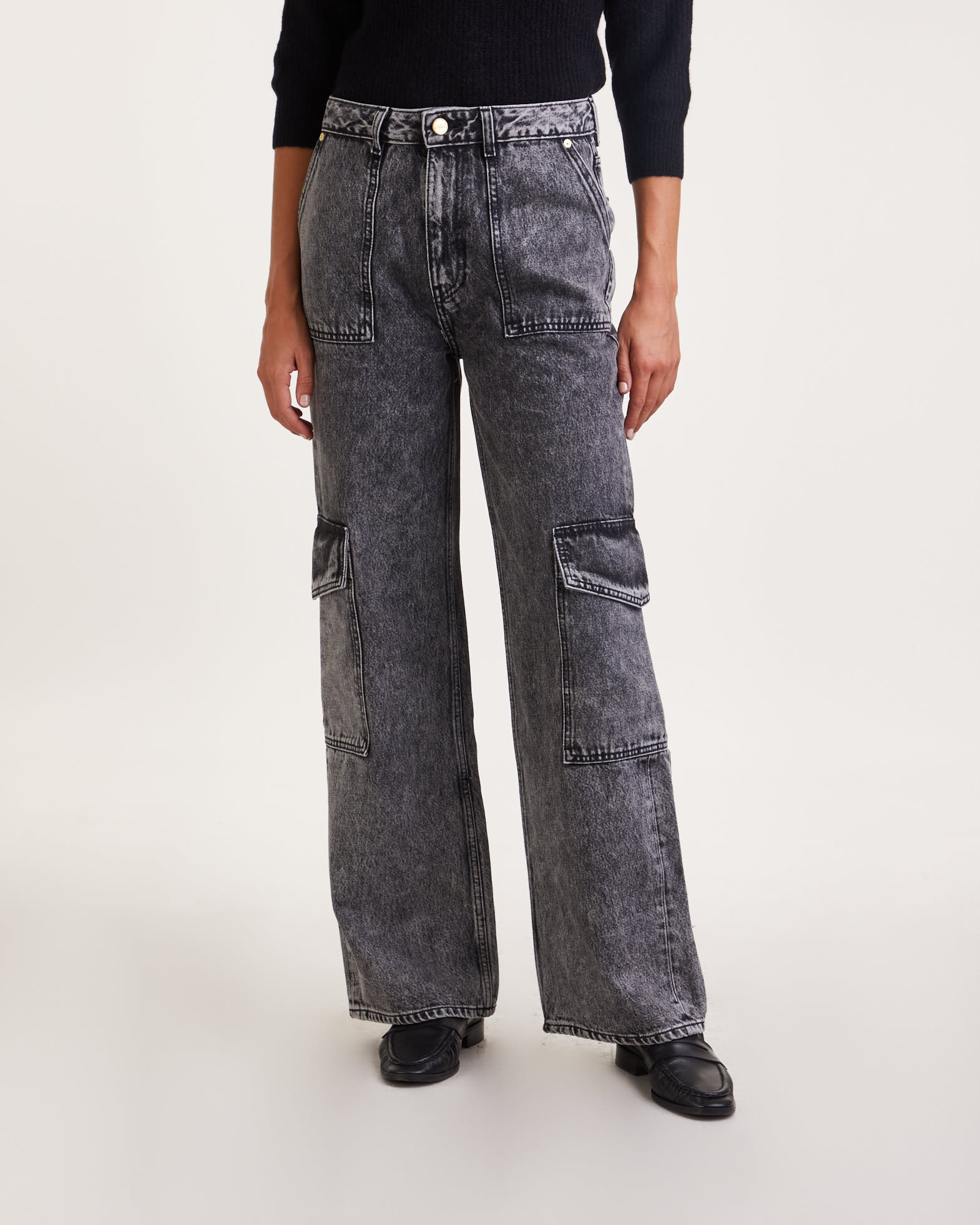 Ganni Jeans Snow Washed Denim Angi | WAKAKUU